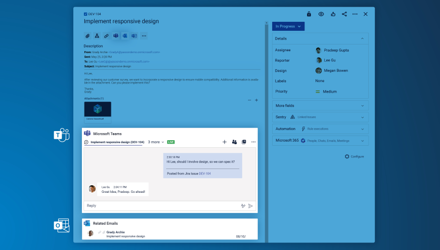 Microsoft 365 for Jira - Outlook Email, Teams, Calendar | Atlassian ... Microsoft 365 for Jira - Outlook Email, Teams, Calendar | Atlassian ...