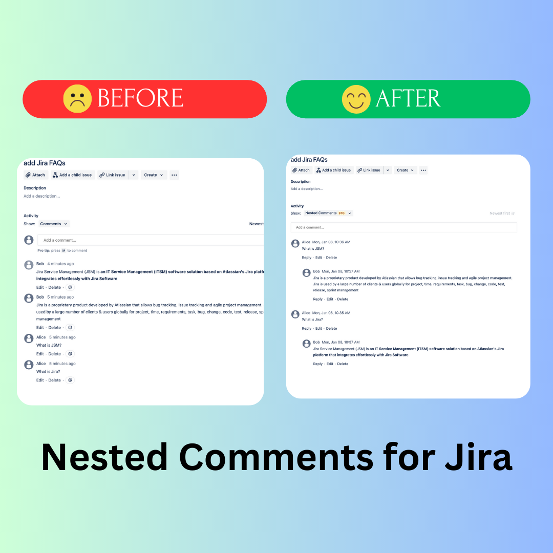 Nested Comments for Jira | Atlassian Marketplace Nested Comments for Jira | Atlassian Marketplace