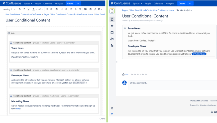 User Conditional Content for Confluence | Atlassian Marketplace