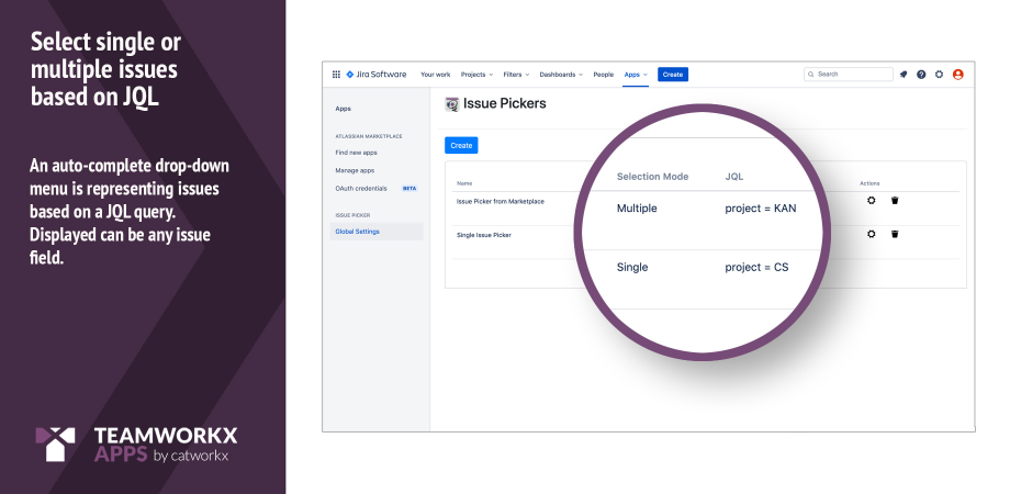Teamworkx Issue Picker for Jira - Version history | Atlassian Marketplace