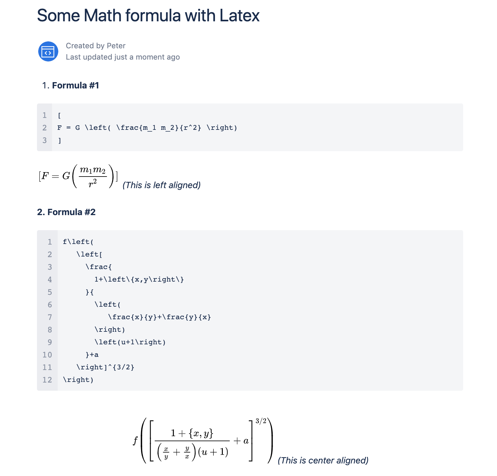 Math Formula With Latex | Atlassian Marketplace