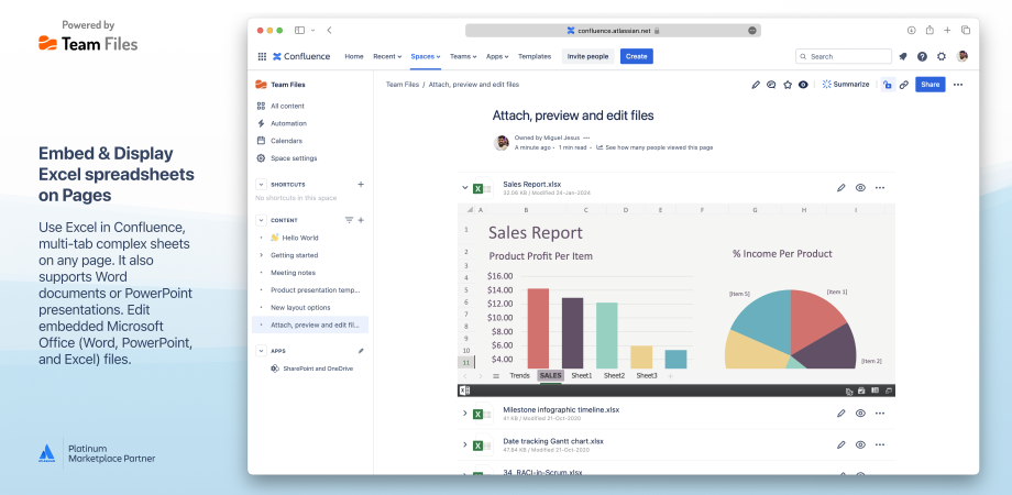 Microsoft Sharepoint Onedrive Excel Connector For Confluence Version History Atlassian