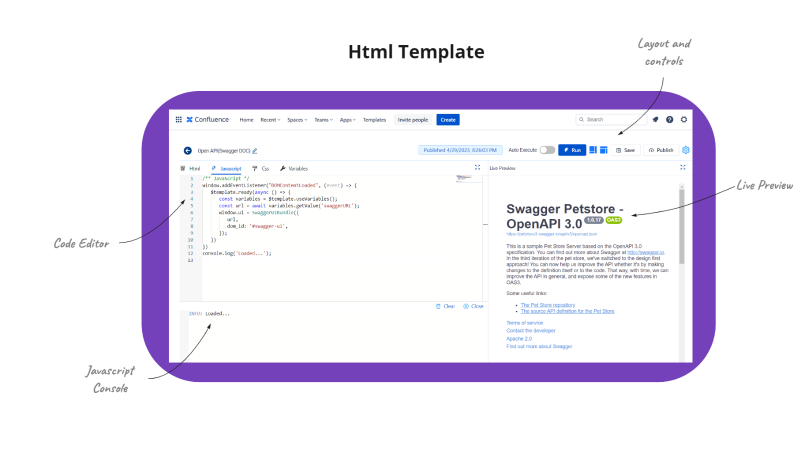 Html Template Embed Build Custom Macro Using Htmljs And Css Version History Atlassian 