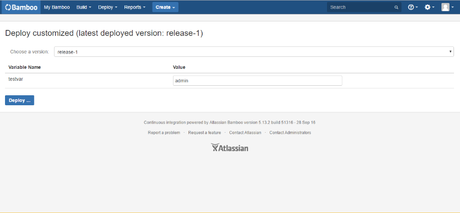 Custom Deployments For Bamboo Version History Atlassian Marketplace