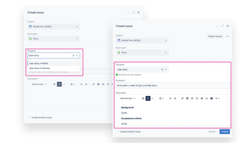 Issue Templates Agent - summary, description, custom fields | Atlassian ... Issue Templates Agent - summary, description, custom fields | Atlassian ...