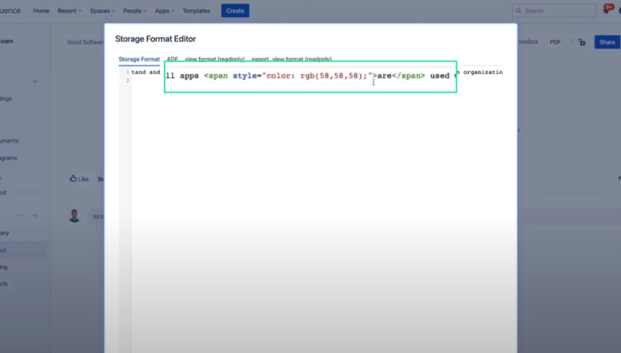 Storage Format Editor For Confluence Free Atlassian Marketplace