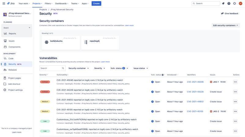 JFrog Security in Jira - Version history | Atlassian Marketplace JFrog Security in Jira - Version history | Atlassian Marketplace