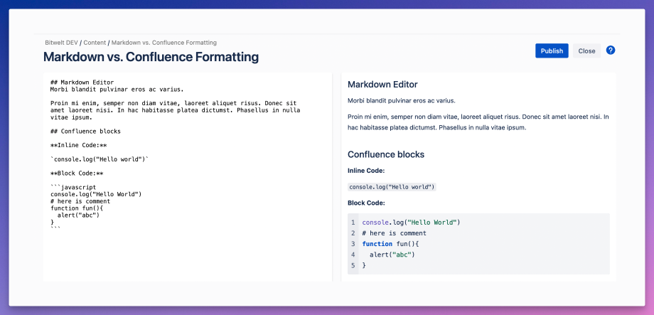 Markdown for Confluence - Markdown Editor in Confluence - Version ... Markdown for Confluence - Markdown Editor in Confluence - Version ...