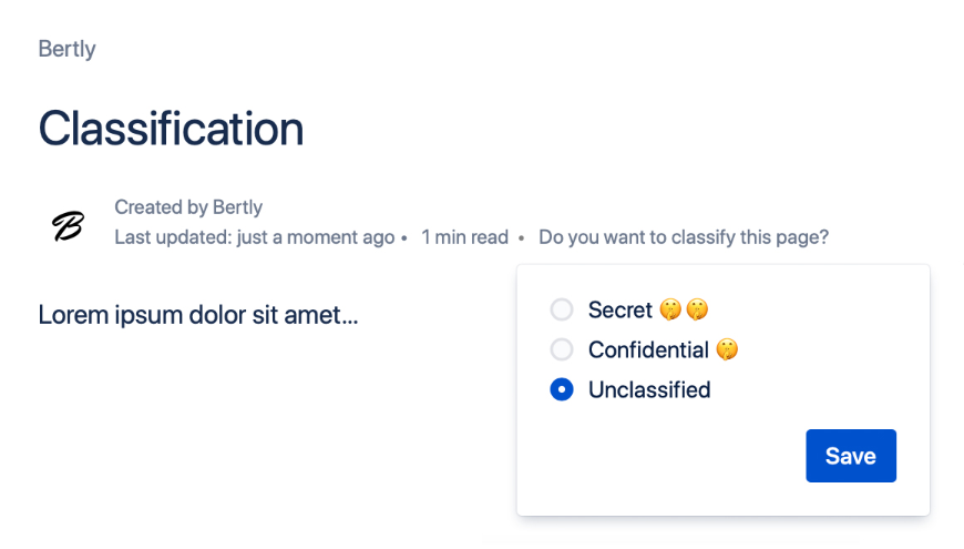 Classification for Confluence | Atlassian Marketplace Classification for Confluence | Atlassian Marketplace