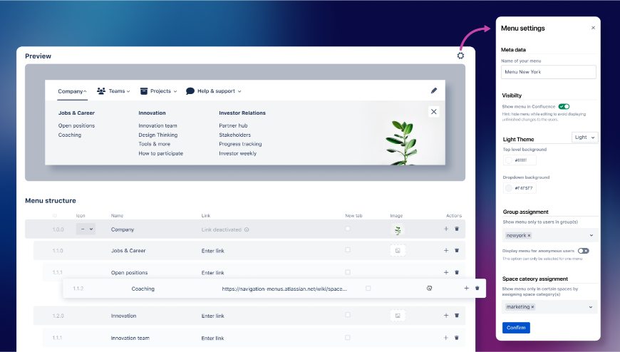 Navigation Menus For Confluence Quick And Easy Orientation Atlassian