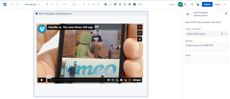 Html Template Embed Build Custom Macro Using Htmljs And Css Version 