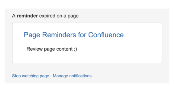 Page Reminders For Confluence Atlassian Marketplace