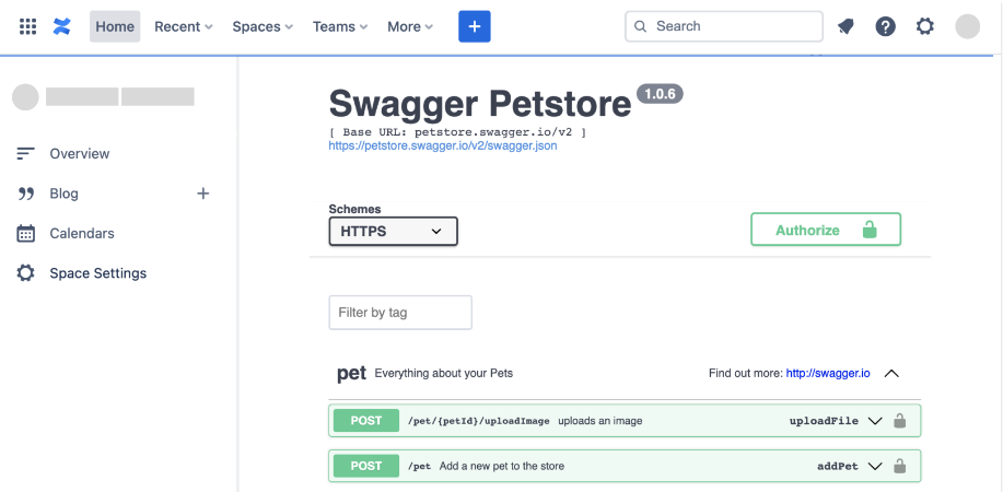 Swagger UI Viewer for Confluence (OpenAPI integration) - Version ... Swagger UI Viewer for Confluence (OpenAPI integration) - Version ...