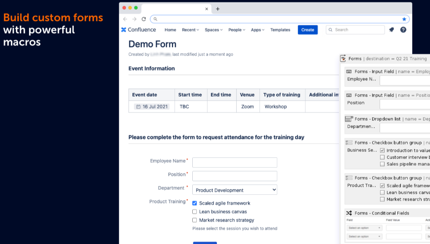 Forms for Confluence | Atlassian Marketplace