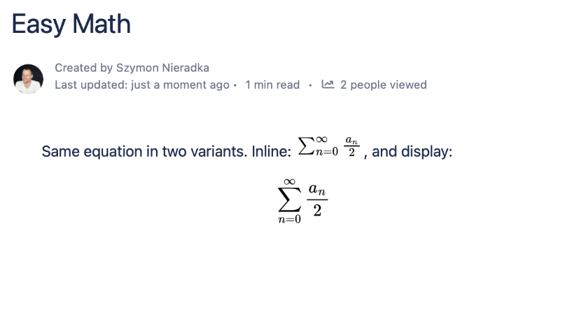 Math Equations For Confluence (supports Latex And Dark-mode) - Version 