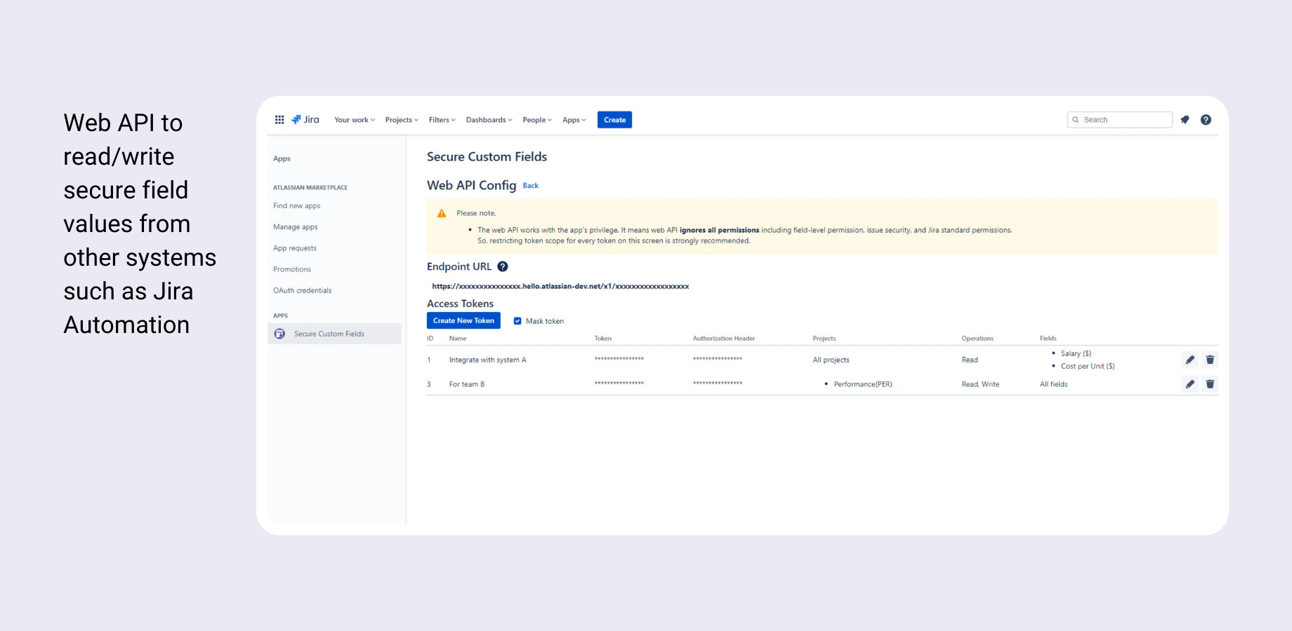 Secure Custom Fields - Security & Permission - for Jira | Atlassian Marketplace