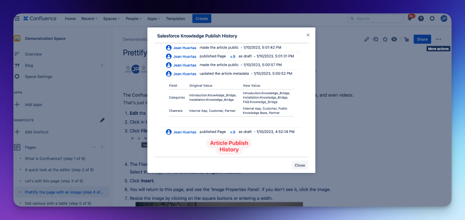 Connector for Salesforce Knowledge and Confluence - Version history ... Connector for Salesforce Knowledge and Confluence - Version history ...