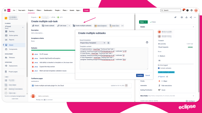 Create multiple subtasks for Jira - Version history | Atlassian Marketplace Create multiple subtasks for Jira - Version history | Atlassian Marketplace