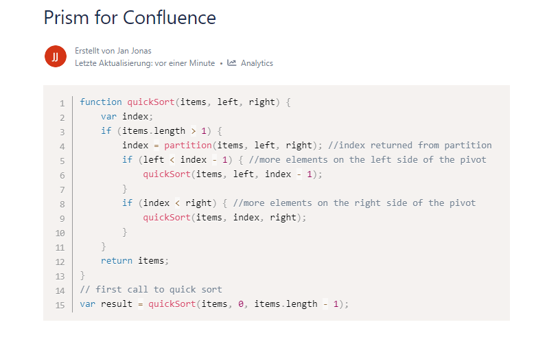Prism Syntax Highlighter for Confluence | Atlassian Marketplace Prism Syntax Highlighter for Confluence | Atlassian Marketplace